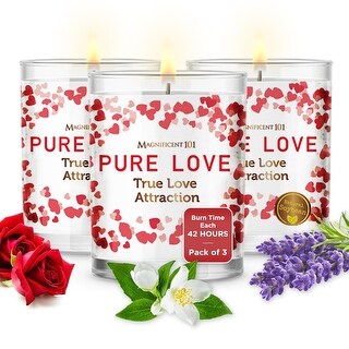 Long Lasting Set of 3 Pure Love Smudge Candles - Bed Bath & Beyond - 42376894